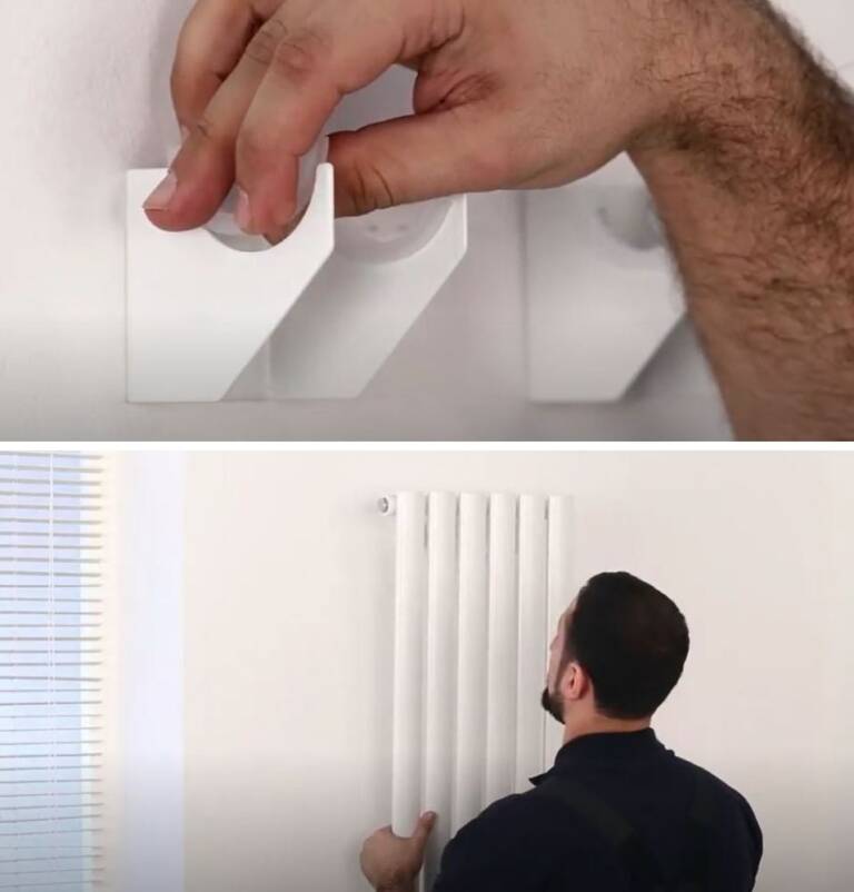 How to dress and hang a vertical designer radiator